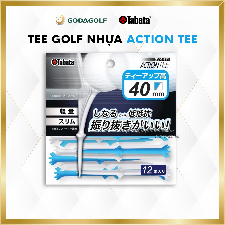 Tee Golf Nhựa Cao Cấp Tabata - Chân đỡ phát bóng GV1411 FWBL | S 35mm 40mm 45mm | Tabata Golf ...