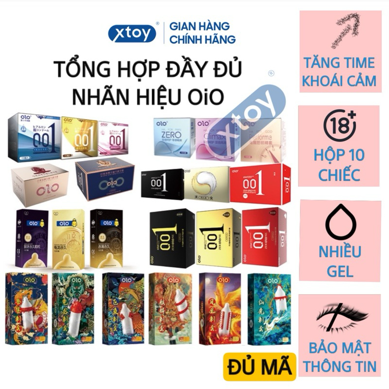 Bao cao su OLOL 0.01, đủ chủng loại, siêu mỏng, kéo dài thời gian ...