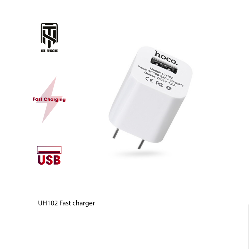 Củ sạc Hoco UH102 Sạc tiêu chuẩn nhỏ gọn an toàn cho mọi thiết bị ...