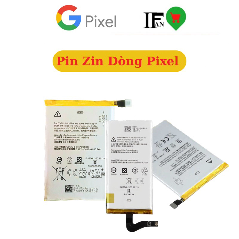 Pin Google Pixel Zin New 2/2XL/3/4/4A/4Xl/5/6/7/7Pro Chuẩn Dung Lượng ...