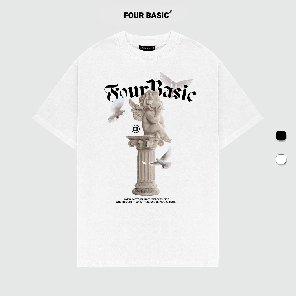 Áo thun Four Basis Angel Fullbox phông Streetwear cổ tròn Nam Nữ 100% ...