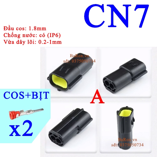 [1.8mm] Đầu nối dây điện chống nước ô tô xe máy 2P 3P 4P 6P 8P (ô tô, xe tải, xe khách) -70x16Y ...