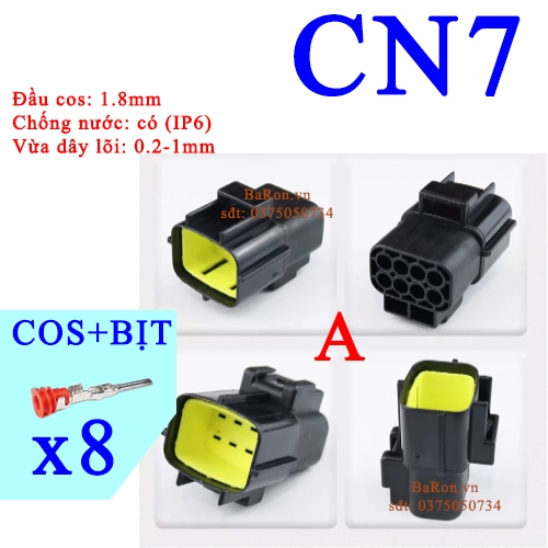 [1.8mm] Đầu nối dây điện chống nước ô tô xe máy 2P 3P 4P 6P 8P (ô tô, xe tải, xe khách) -70x16Y ...