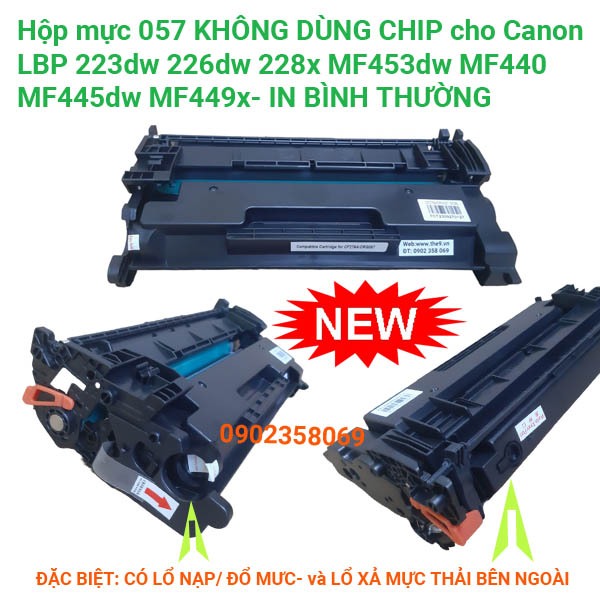 Hộp mực KHÔNG DÙNG CHÍP- IN BÌNH THƯỜNG cho Canon LBP 223dw 226dw 228x ...