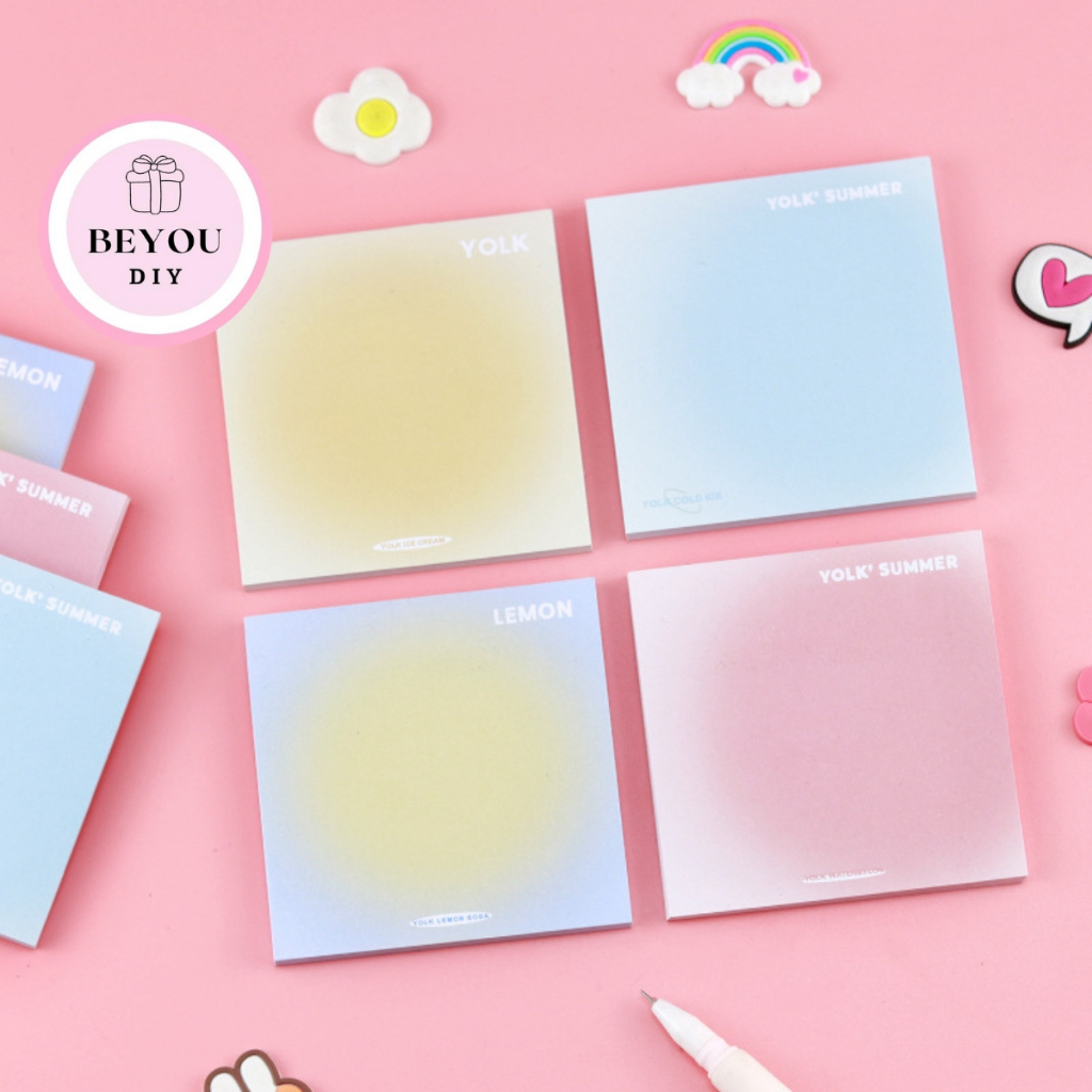 Set 50 Tờ Giấy Ghi Chú Màu Ombre Pastel, Giấy Note Màu Gradient Dễ ...