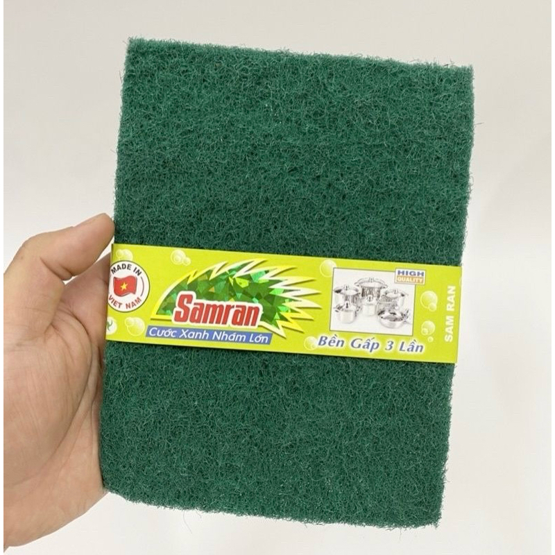 ( Lốc 10 miếng ) Cước xanh rửa chén Samran VN - Mẫu Đại 15x18cm | Shopee Việt Nam