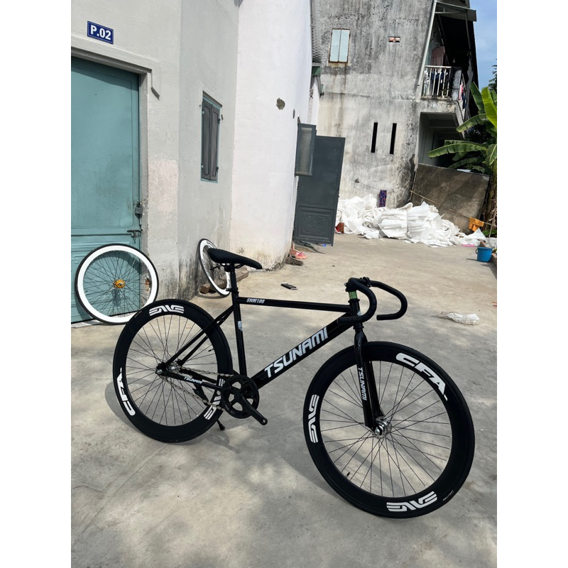 Xe Đạp Fixed Gear & Single Speed Màu Đen Bóng Vành 6 Phân Đen (Tặng ...