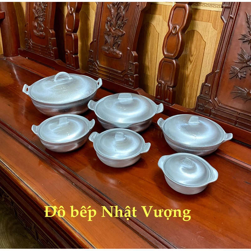 [Hàng đẹp] Nồi tộ gang, niêu gang Doa bóng kho quẹt, nấu lẩu size 12 ...