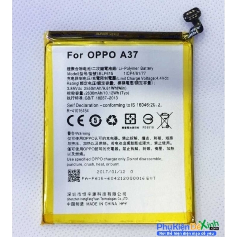 Pin oppo A37 - neo 9 dùng chung model BLP615 zin bóc máy | Shopee Việt Nam