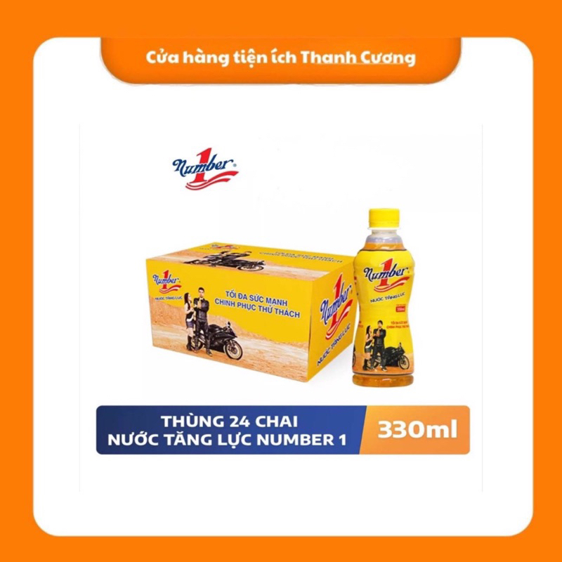 Thùng 24 chai nước tăng lực Number one 330ml/chai | Shopee Việt Nam