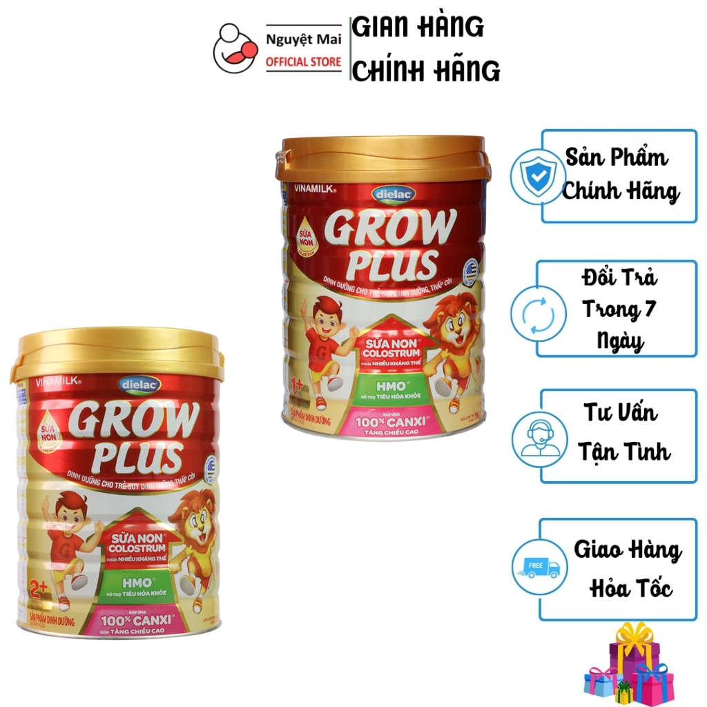 Sữa bột Vinamilk Dielac Grow Plus 1+/2+ 850g | Shopee Việt Nam
