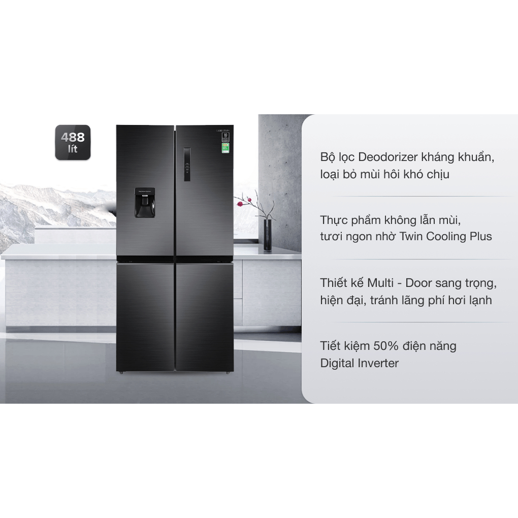 Tủ lạnh Samsung Inverter 488 lít RF48A4010B4/SV | Shopee Việt Nam