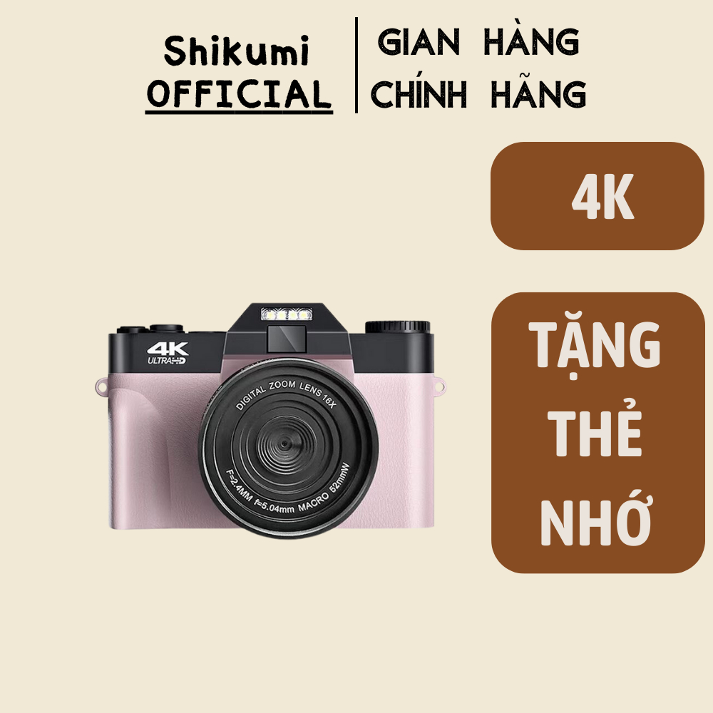 (Tặng thẻ nhớ) Bản V2 Kết nối điện thoại Máy ảnh digital Shikumi camera ...