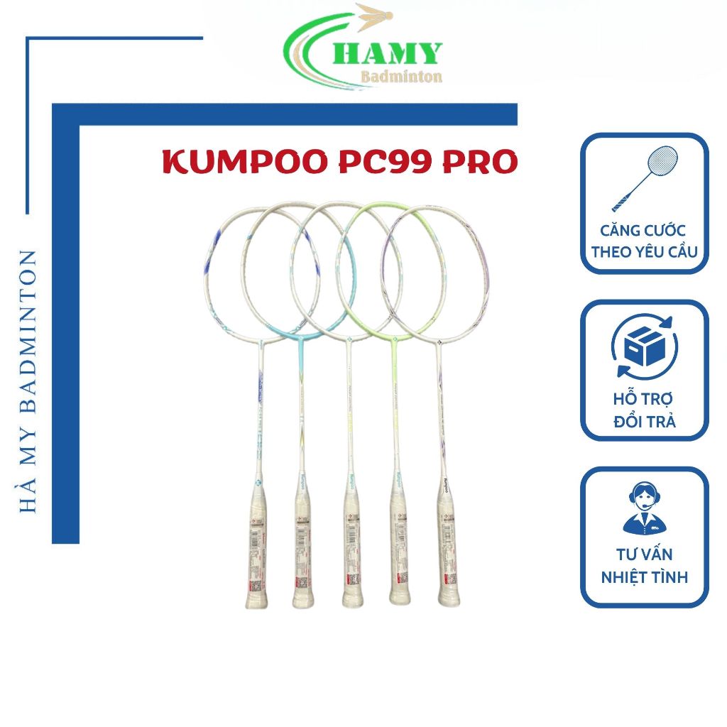 Vợt Cầu Lông Kumpoo PC 99 Pro Cao Cấp Phù Hợp Với Lối Chơi Công Thủ Toàn Diện tặng kèm túi đựng ...