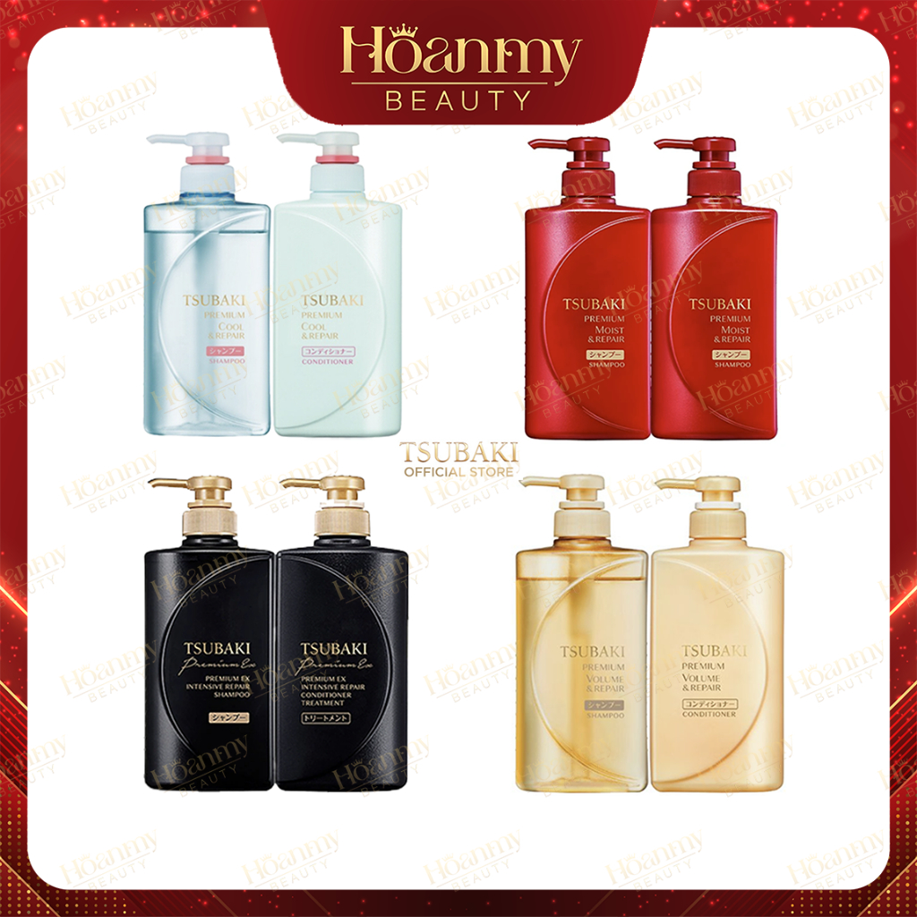 Gội xả Tsubaki Phục hồi hư tổn nặng & giảm gãy rụng 490ml/chai | Shopee Việt Nam