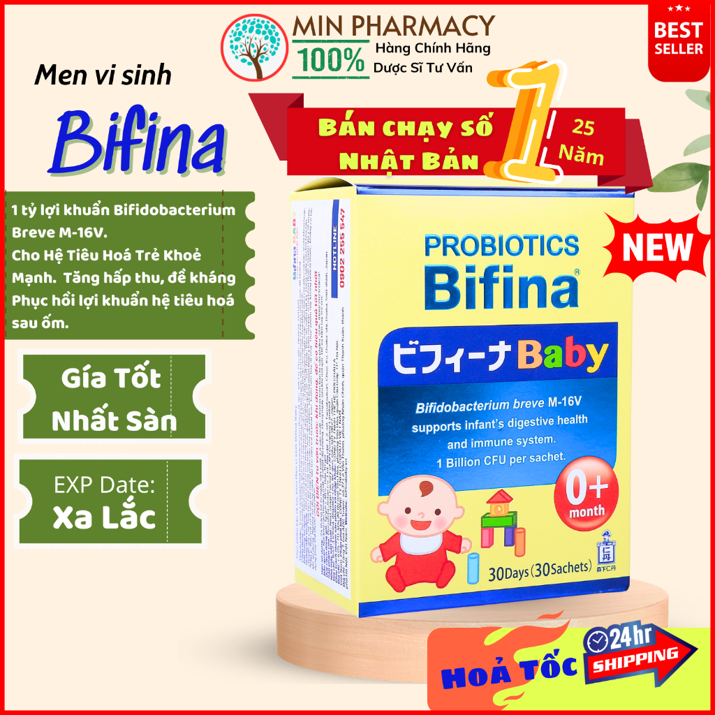 COMBO 10 gói Men vi sinh Probiotics Bifina Baby Nhật Bản bổ sung lợi ...