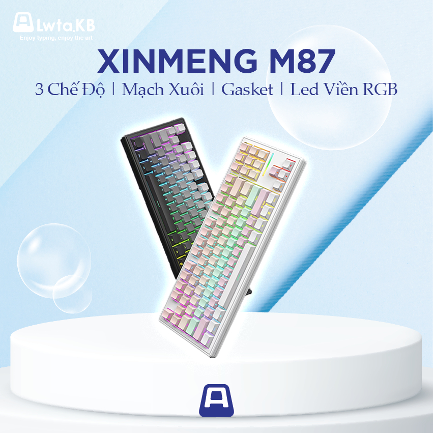 [SẴN HÀNG ] Bàn Phím Cơ Không Dây Xinmeng M87 | 3 Mode | Mạch Xuôi | Hotswap | Led RGB | Shopee ...