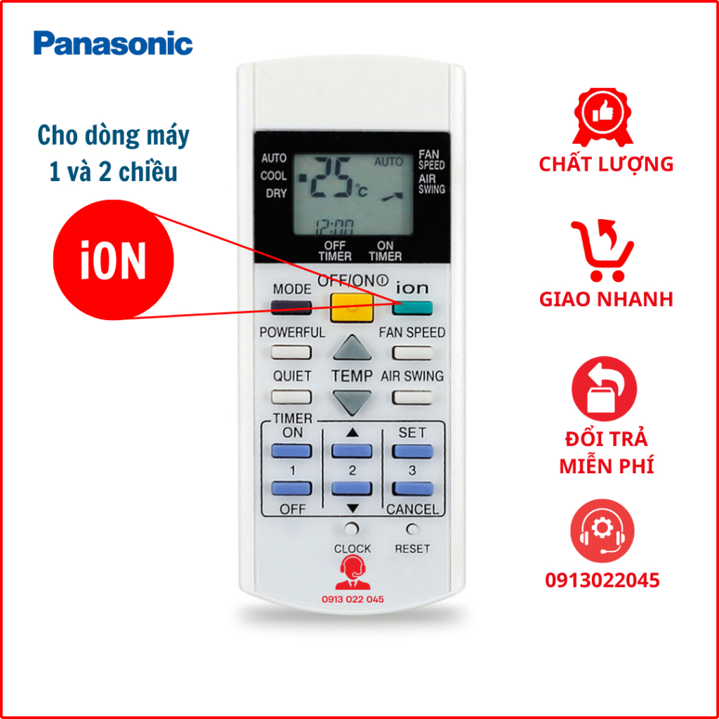 Điều khiển điều hoà Panasonic có iON - Remote máy lạnh Panasonic có iON ...