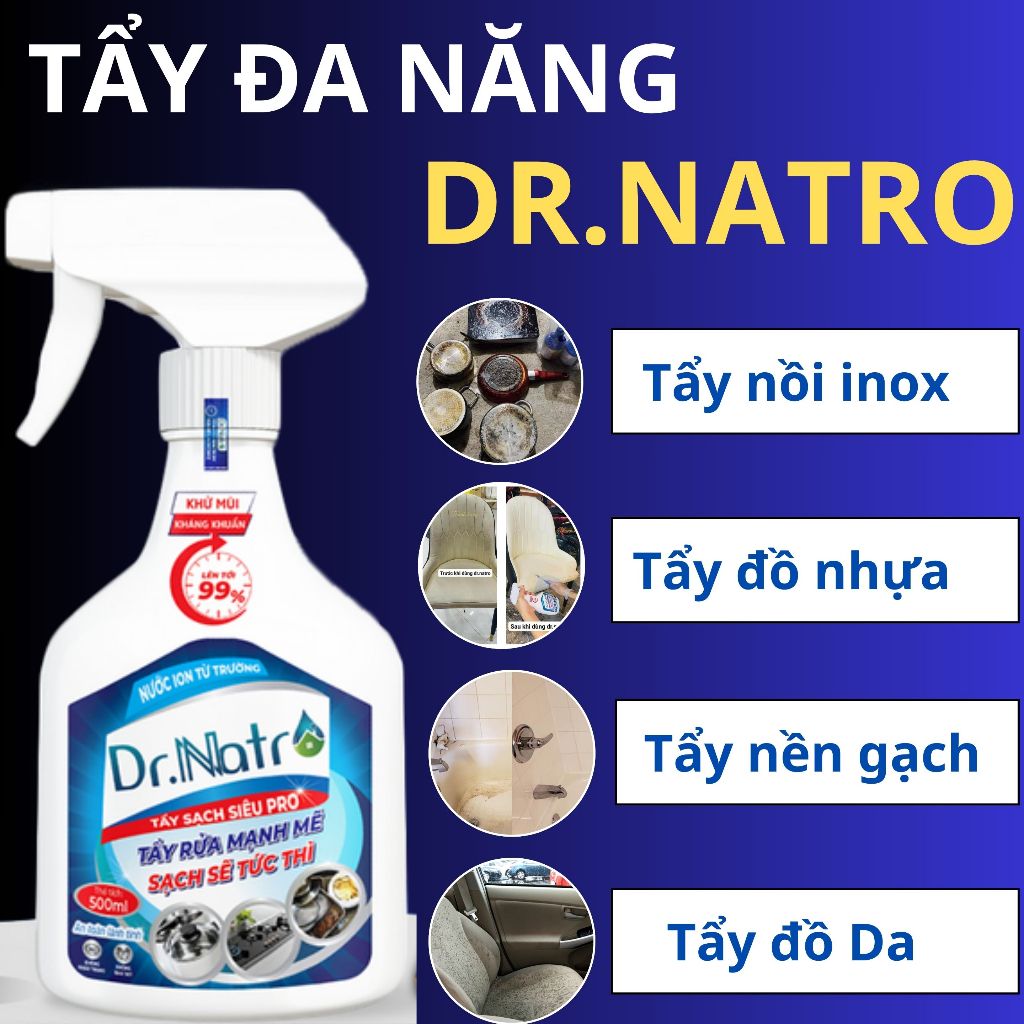 Nước tẩy đa năng Dr.Natro Siêu Sạch - Xóa tan các vết bẩn cứng đầu ...