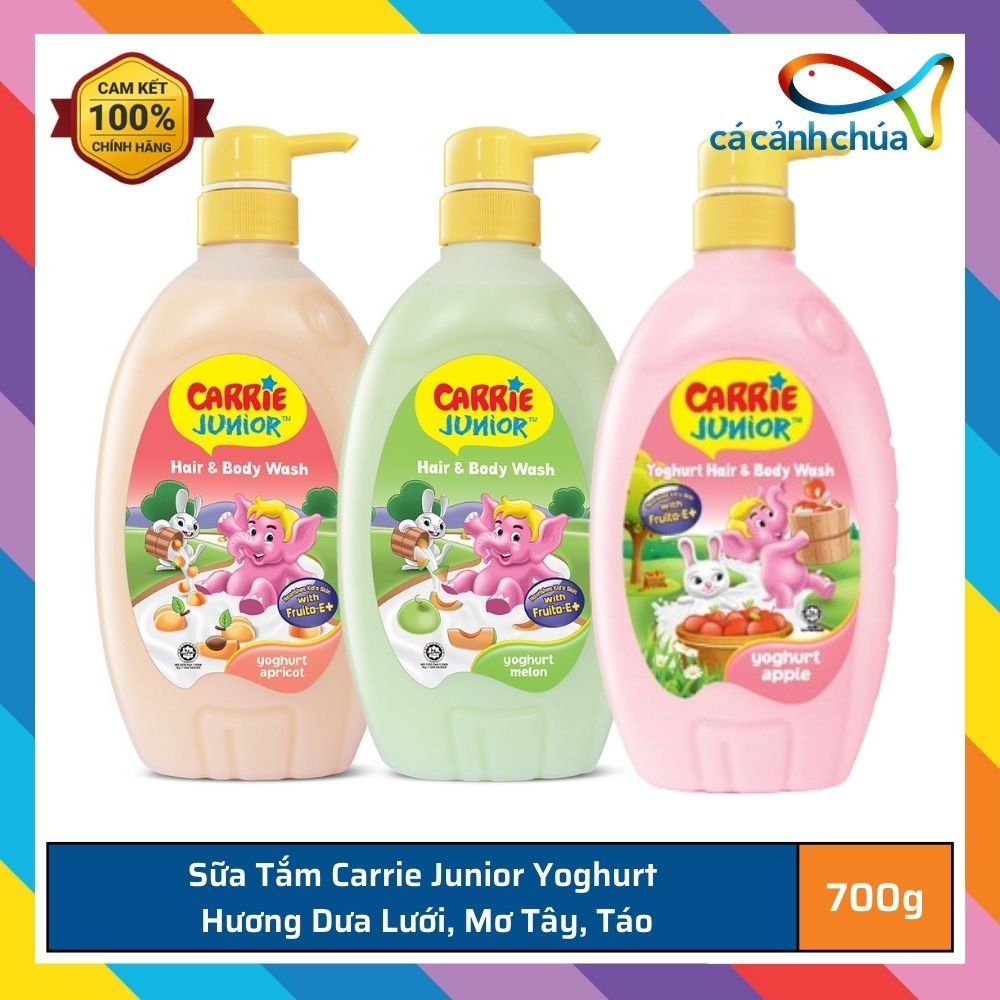 Sữa Tắm Carrie Junior Yoghurt Hương Dưa Lưới, Mơ Tây, Táo chai 700g ...