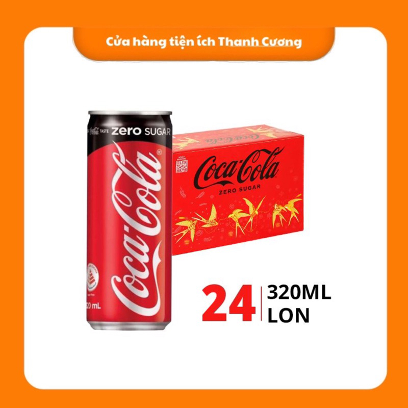 Thùng 24 Lon Nước Ngọt Có Gas Coca Cola 320ml/235ml | Shopee Việt Nam