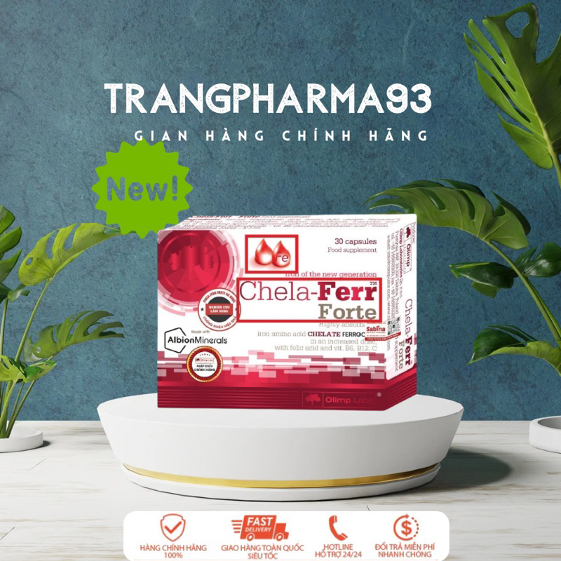 [Chính hãng] Sắt Chela Ferr Forte –Viên sắt cho bà bầu hỗ trợ bổ sung ...