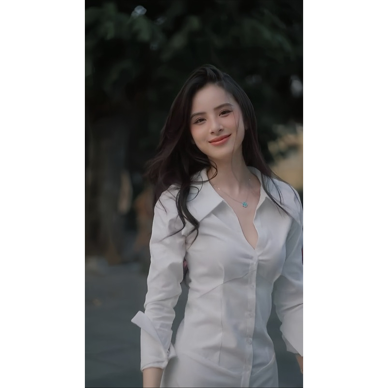 Váy sơ mi trắng dáng dài, đầm somi dài tay phong cách trẻ trung, thanh lịch Loga store - L68 ...