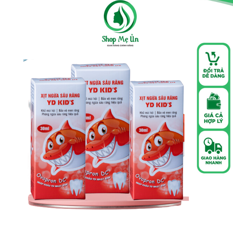 [FREESHIP+QUÀ 50K] Combo 3 hộp Xịt sâu răng YD kids Lọ 30ml, phòng sâu ...