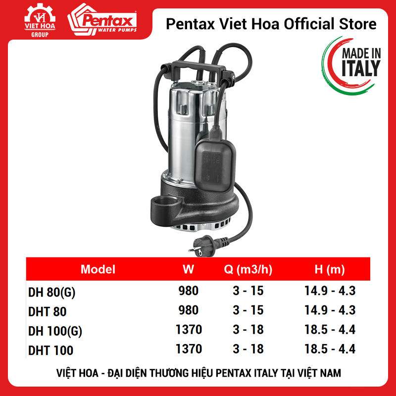 Pentax DH: Máy bơm nước thải Pentax chính hãng, Giá tốt, Giao nhanh ...