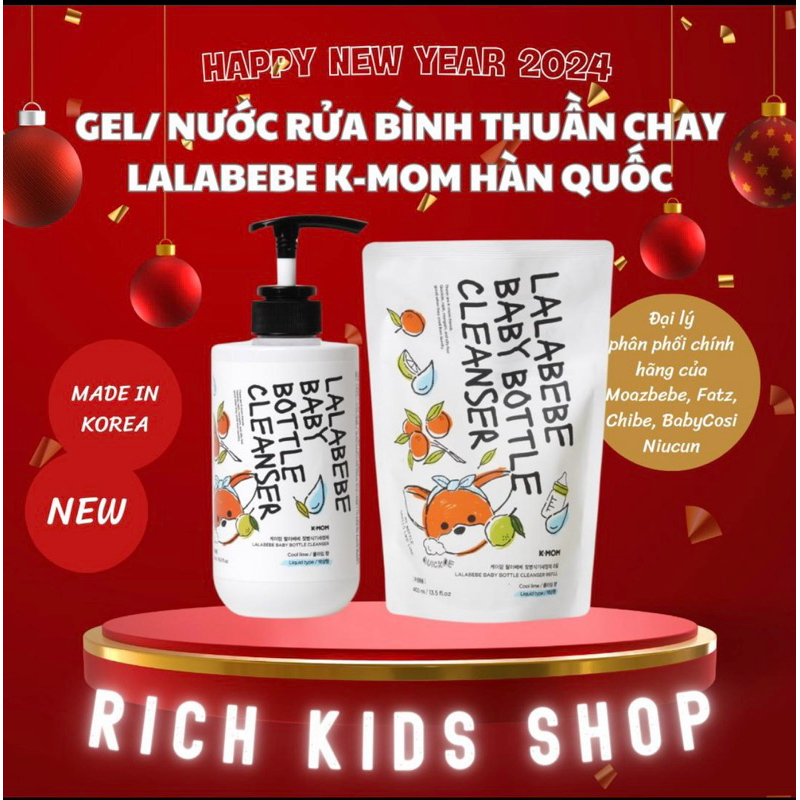 [ LALABEBE KOREA ] GEL NƯỚC RỬA BÌNH THUẦN CHAY LALABEBE K-MOM HÀN QUỐC ...