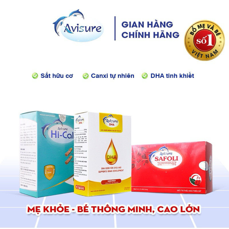 Sắt Canxi DHA Vitamin tổng hợp Avisure cho mẹ bầu | Shopee Việt Nam