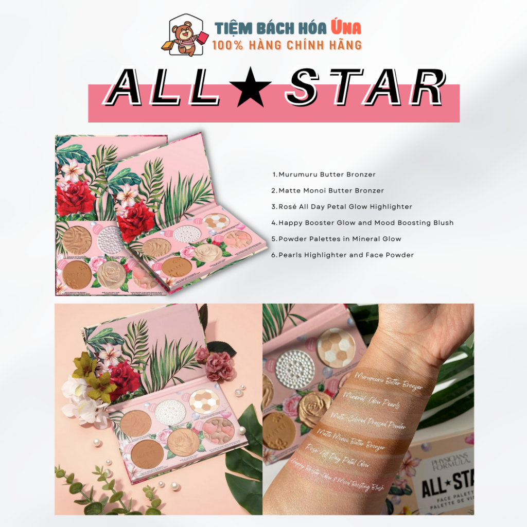 Bảng phấn PHYSICIANS FORMULA All-Star Face Palette 6 ô | Shopee Việt Nam