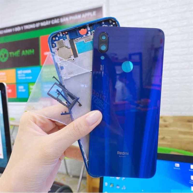 Bộ Vỏ Redmi Note 7 Full Khay Sim + Kính camera (Màu Xanh) | Shopee Việt Nam