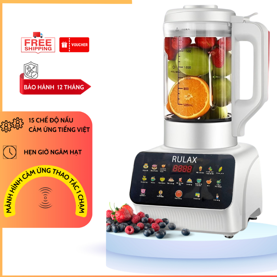 Máy Làm Sữa Hạt RULAX, Xay Nấu Đa Năng Xay Sinh Tố Nước Ép Dung Tích ...