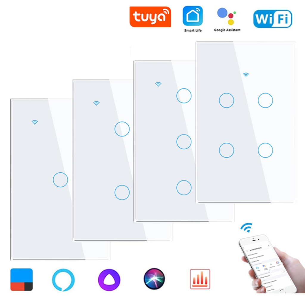 Công tắc thông minh Wifi Tuya Smart life - 1-2-3-4 Nút Điều Khiển Qua ...
