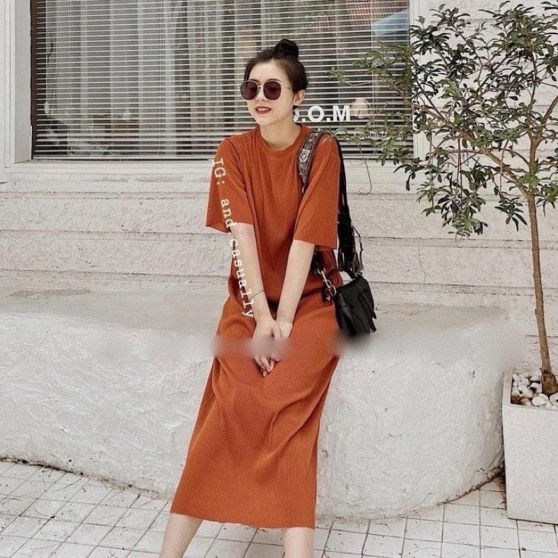 Váy Suông, Đầm Suông YT26 Cổ Tròn From Rộng Dáng Dài Chất Tăm Ly Cao Cấp Nhiều Màu | Shopee Việt Nam