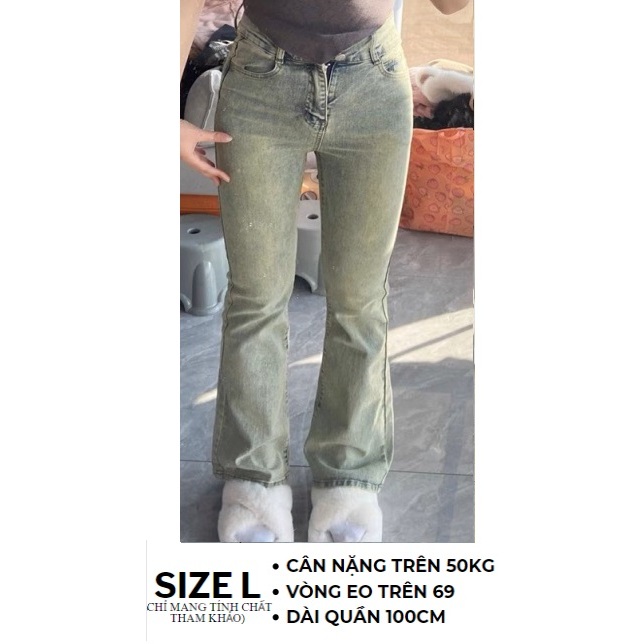 Quần Jean Nữ Loe Nhẹ , Quần Bò Nữ Ống Loe Che Khuyết Điểm Phối Đồ Cực Xinh KT41 | Shopee Việt Nam