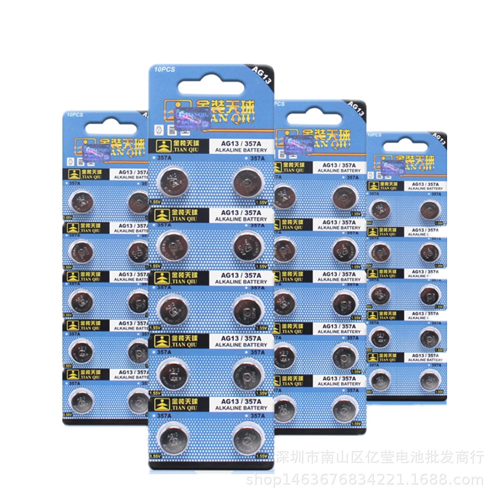 Giá sỉ vỉ 10 viên pin cúc áo 1.5V LR44 AG13 CX44 SR44 357A A76 Alkaline ...