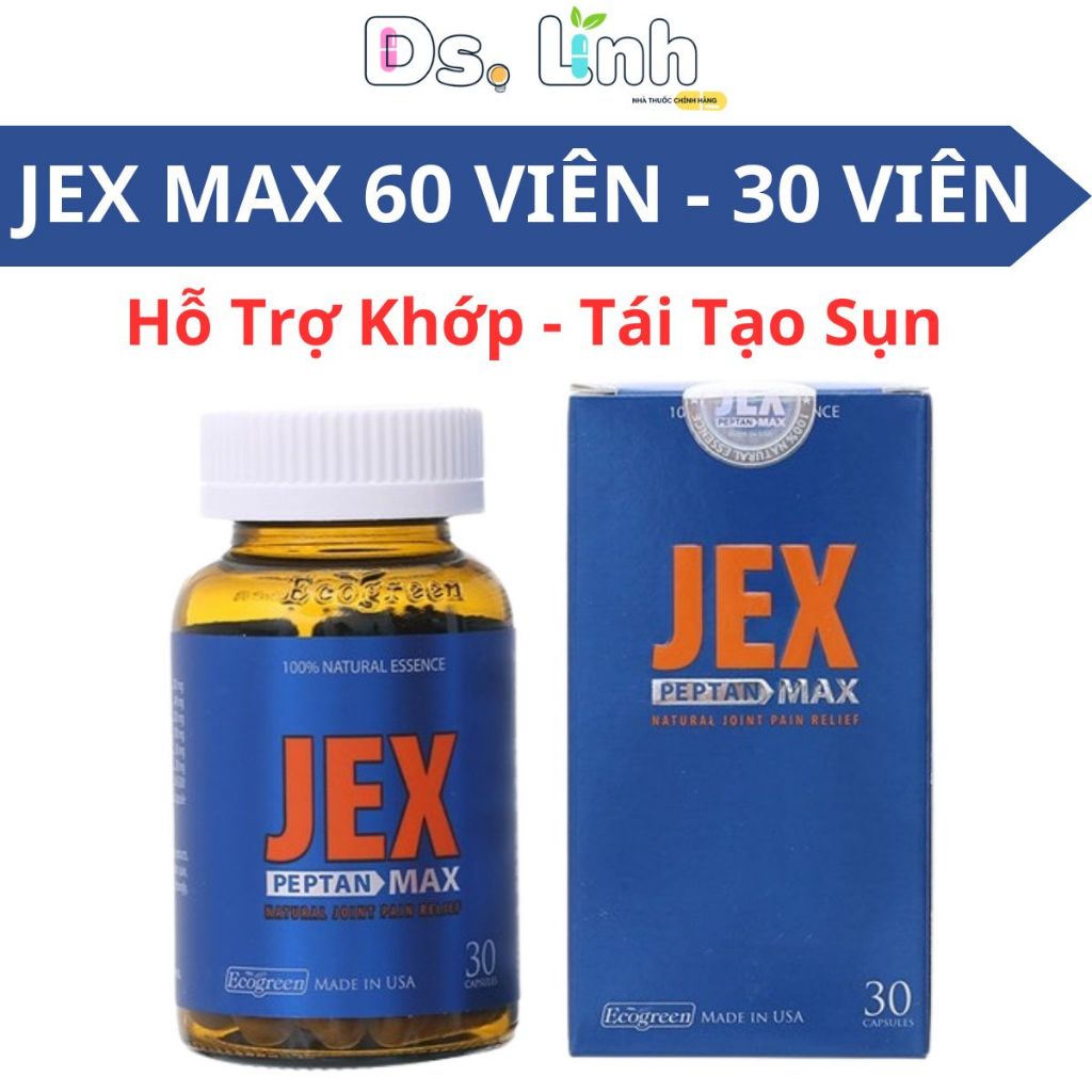 JEX MAX 60 VIÊN và Jex Max 30 Viên Uống tái tạo sụn khớp Hỗ trợ người bị đau khớp - thoái hoá ...