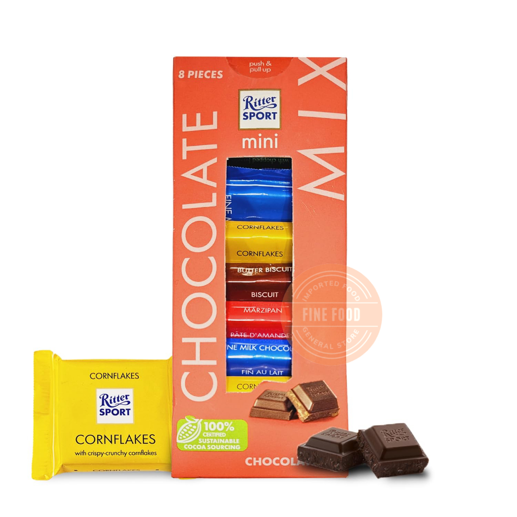 Ritter Sport Mini Tower Colourful Varieties 133g, Tower Nut Selection ...
