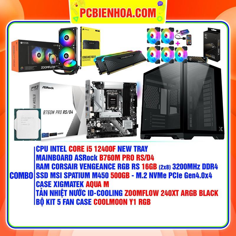 Combo máy tính I5 12400F B760M 16G 500G 650W- 36T | Shopee Việt Nam