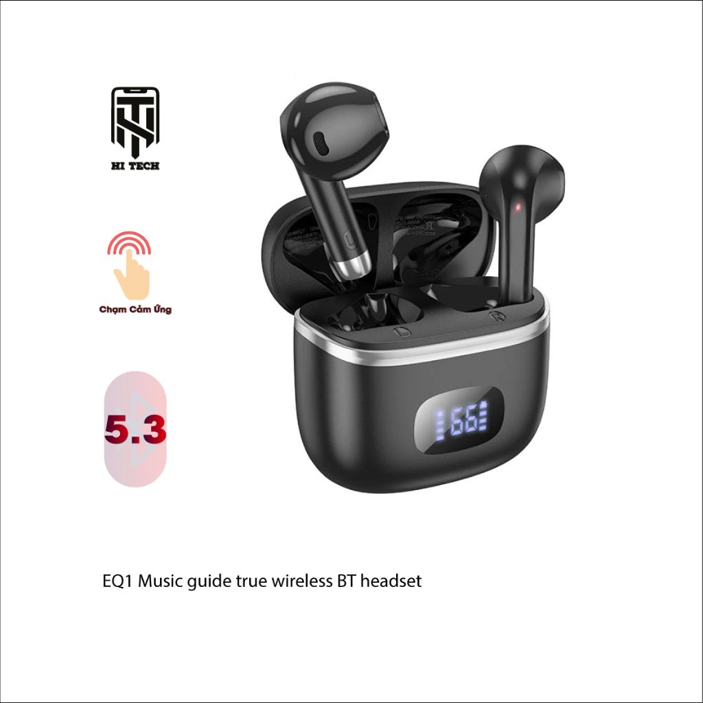 Tai nghe Bluetooth Hoco EQ1 V5.3 , pin 400mah , sử dụng đến 7 giờ , thiết kế sang trọng,vỏ sạc ...