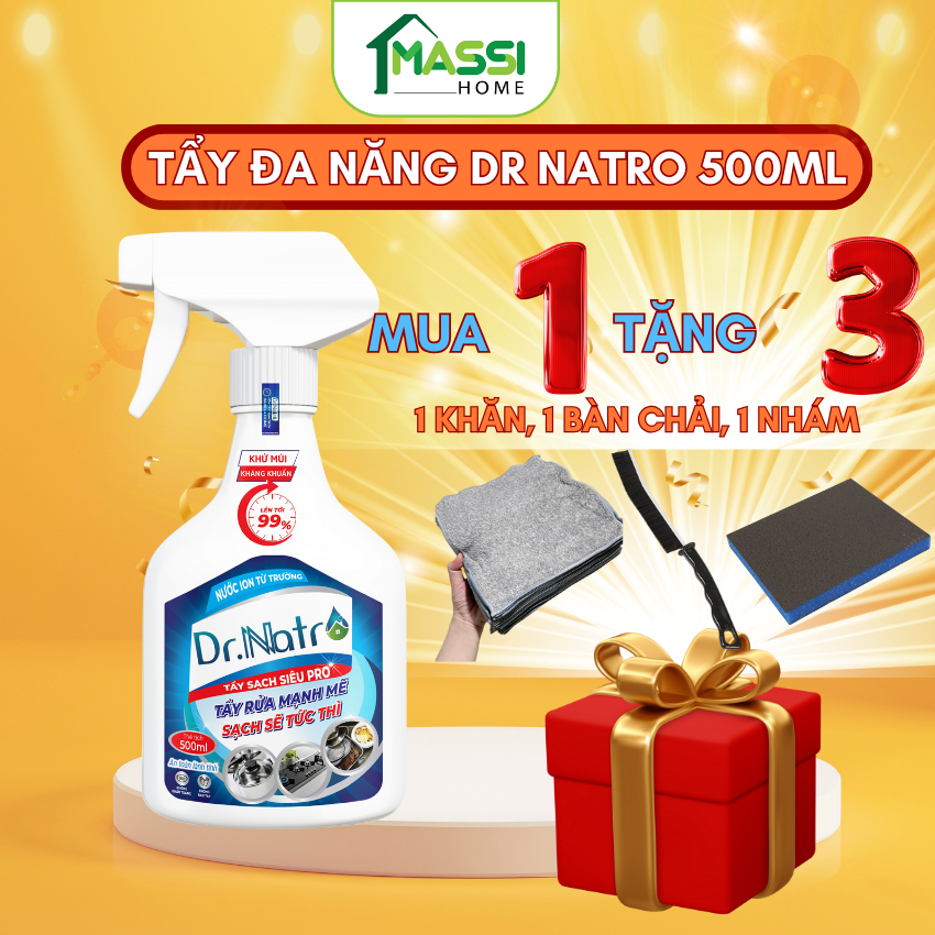 Chai Tẩy Đa Năng Dr Natro Tẩy Dầu Mỡ, Nhà Bếp, Cặn Can Xi, Đồ Da, Gỗ ...