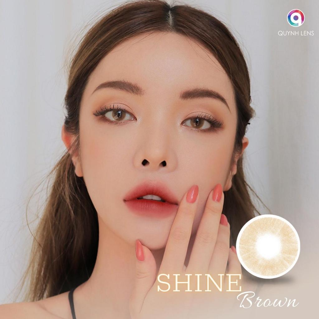 Kính áp tròng QUYNH LENS Shine Brown 0-8 độ | Shopee Việt Nam