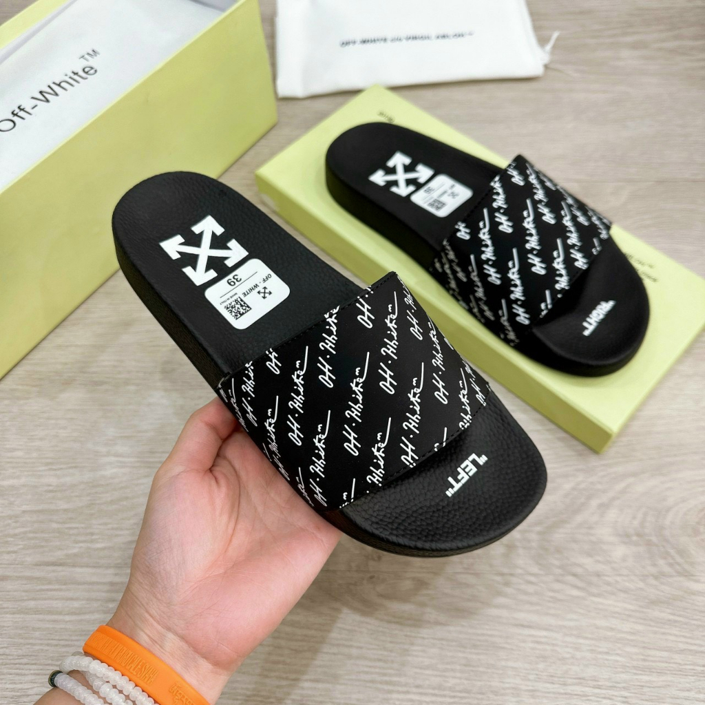 Dép nam OFF WHITE quai ngang - dép hot 2024 đủ size | Shopee Việt Nam