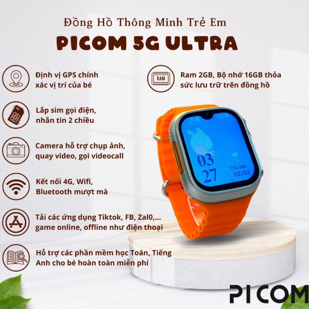Đồng Hồ Thông Minh 5G ultra, Lắp Sim Nghe Gọi, Lướt F.B ZL,TT, Chơi ...