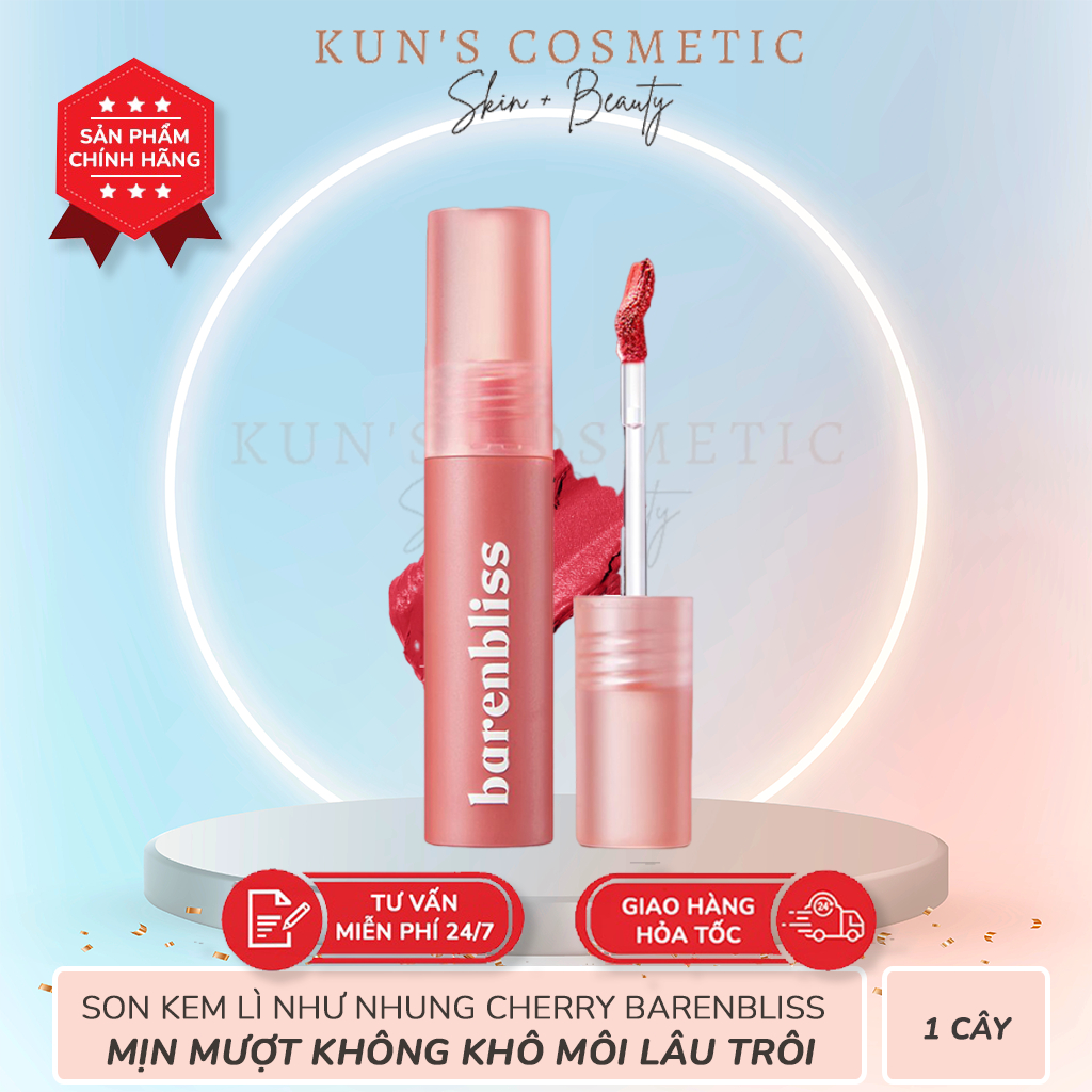 Son Kem Lì Như Nhung Cherry Hàn Quốc Barenbliss Dạng Kem Mịn Mượt Không ...