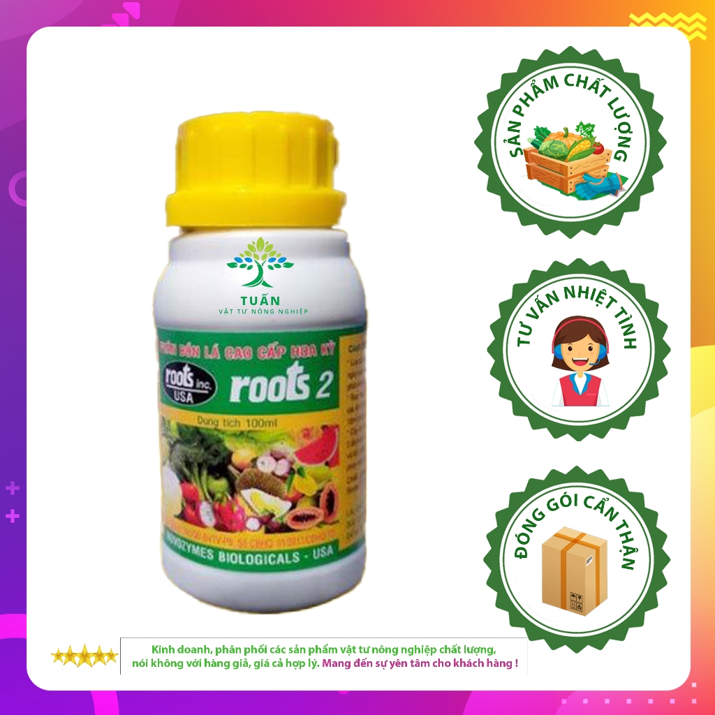 Phân hữu cơ Roots 2 Hoa Kỳ Roots 2 (100mL) Dưỡng rễ, đâm chòi, hồi phục ...