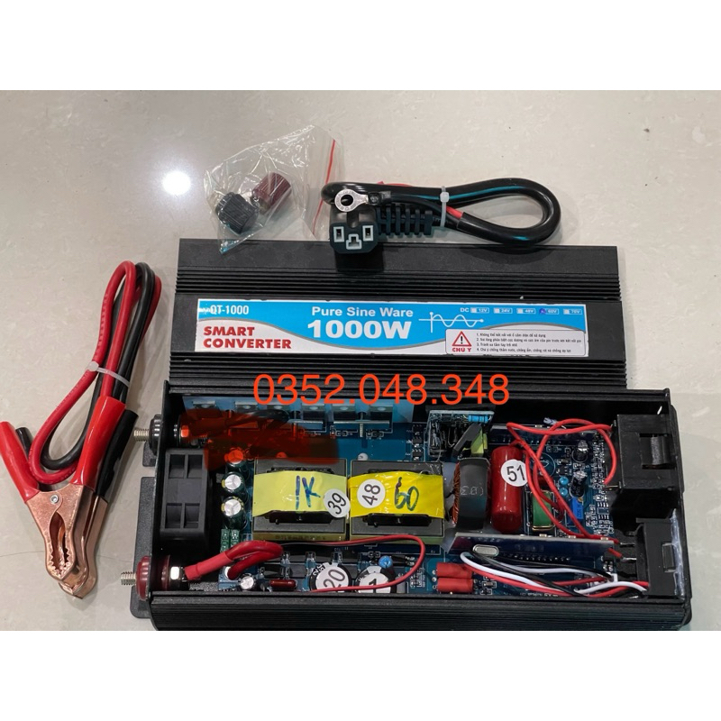 Kích điện Sóng Sin chuẩn 48v lên 220v1000w - 1600w - 2200w | Shopee Việt Nam