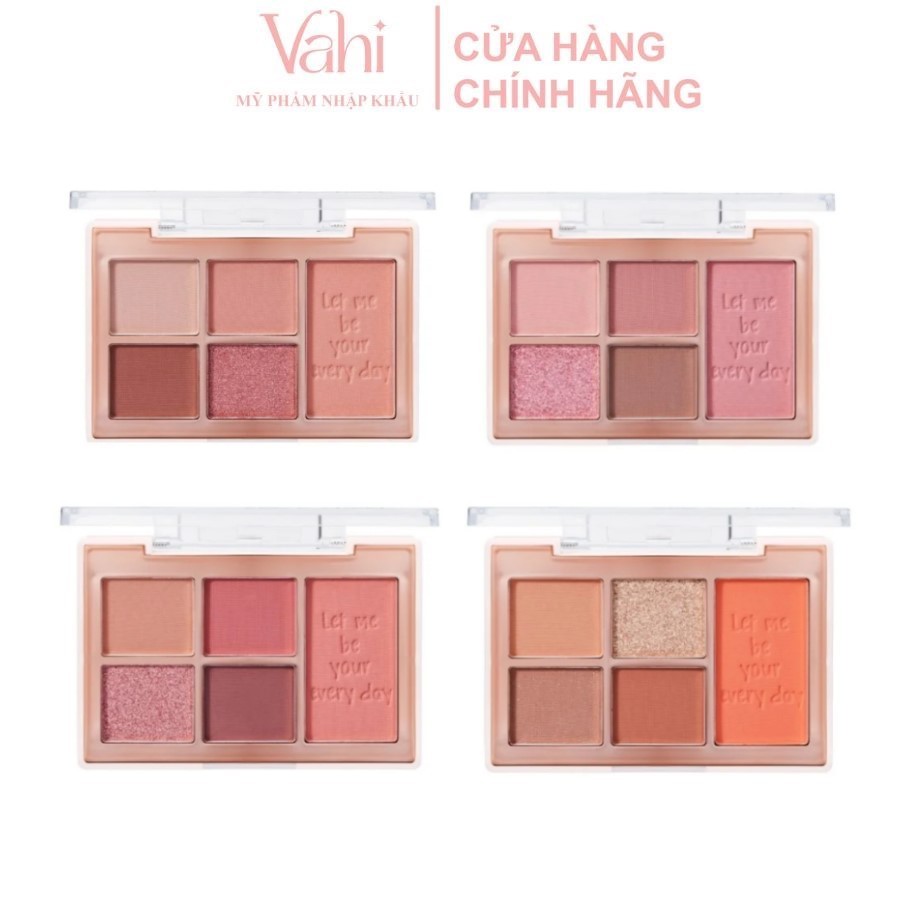 Bảng Phấn Mắt Má Hồng 5 Ô Odbo Eye X Check Eyeshadow OD1044 | Shopee Việt Nam